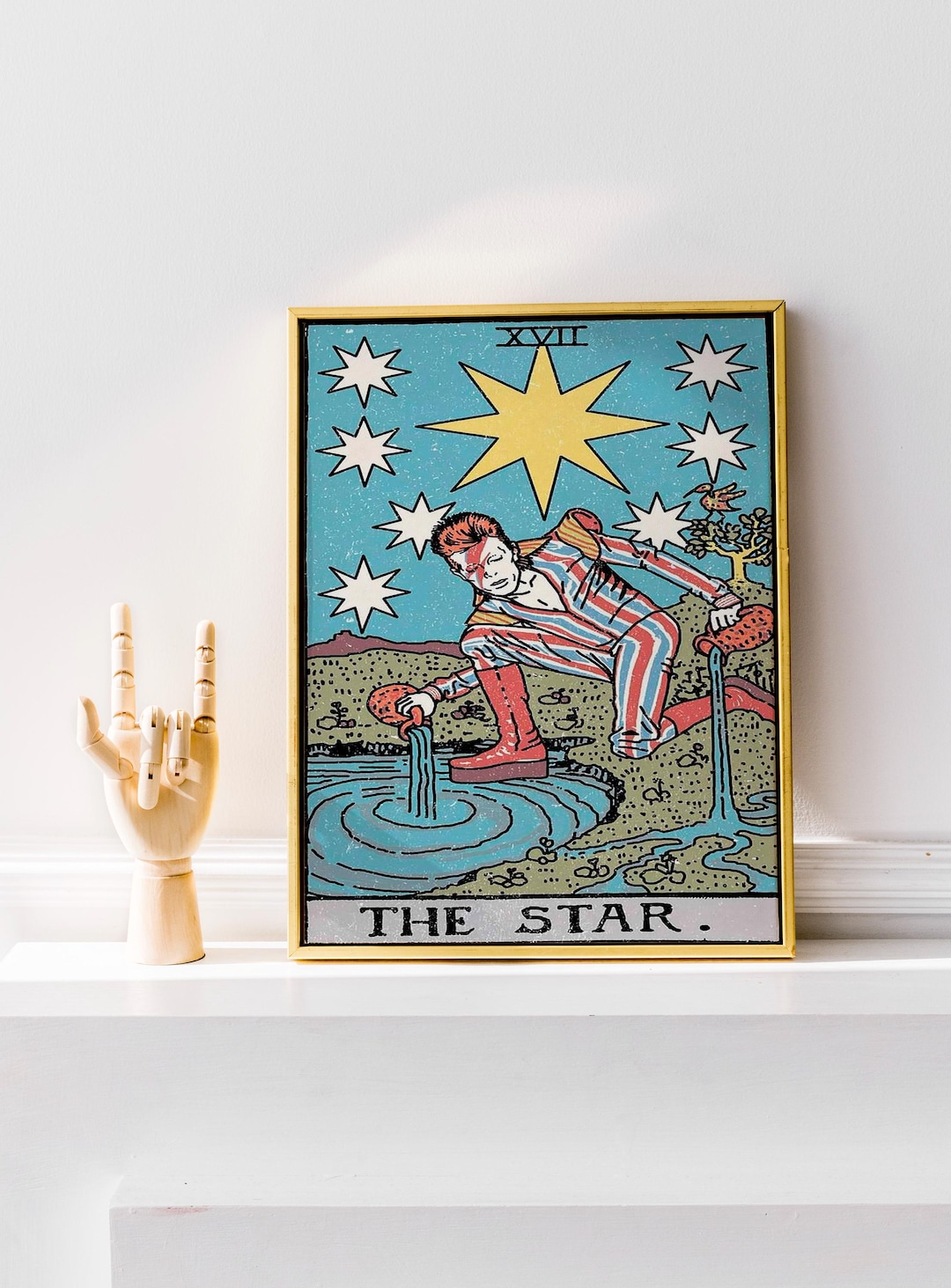 Tarot Star Card Modern Pop Art Canvas Print, Unique Wall Decor, Canvas ...