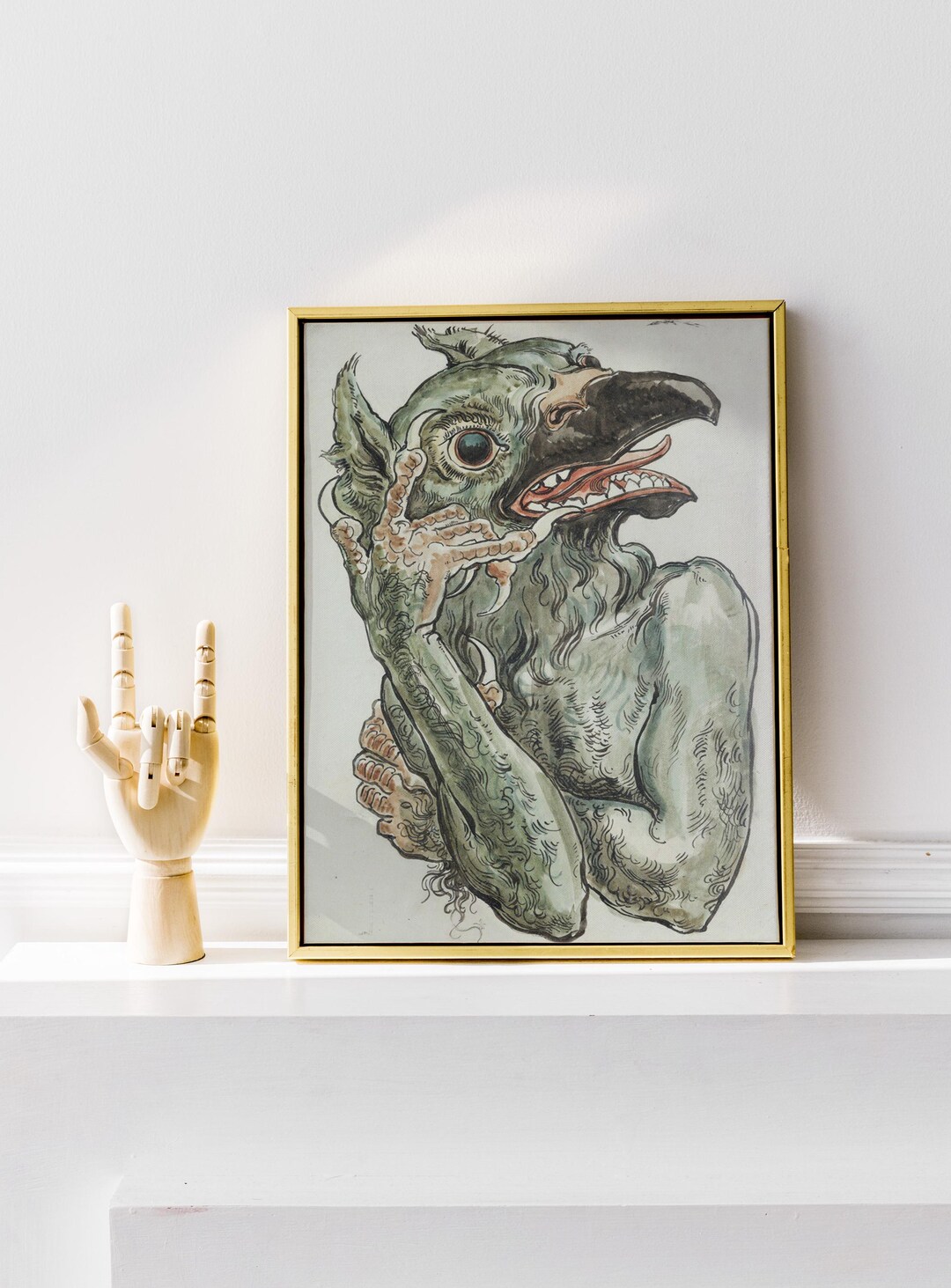 Surreal Gothic Bird-human Hybrid – Dark Fantasy Horror Art, Creepy ...