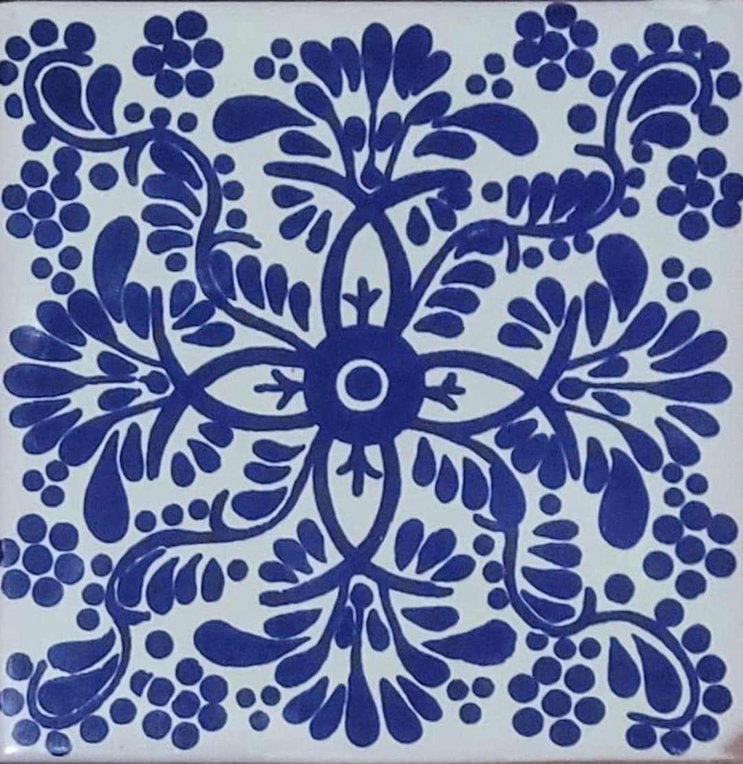 40 Tiles 6x6 Inch Mexican Tile Ceramic Handmade Talavera Spanish ...