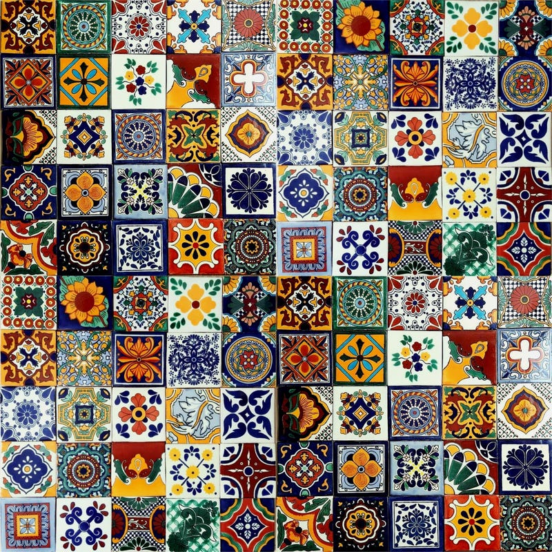 Mexican Tiles 4x4 - Etsy