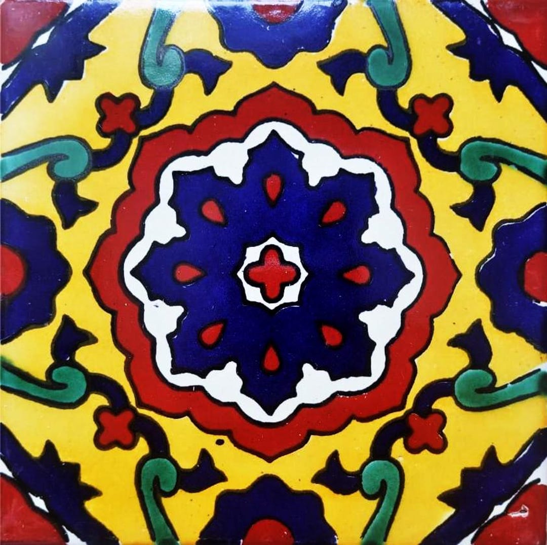 40 Tiles 6x6 Inch Mexican Tile Ceramic Handmade Talavera Spanish ...