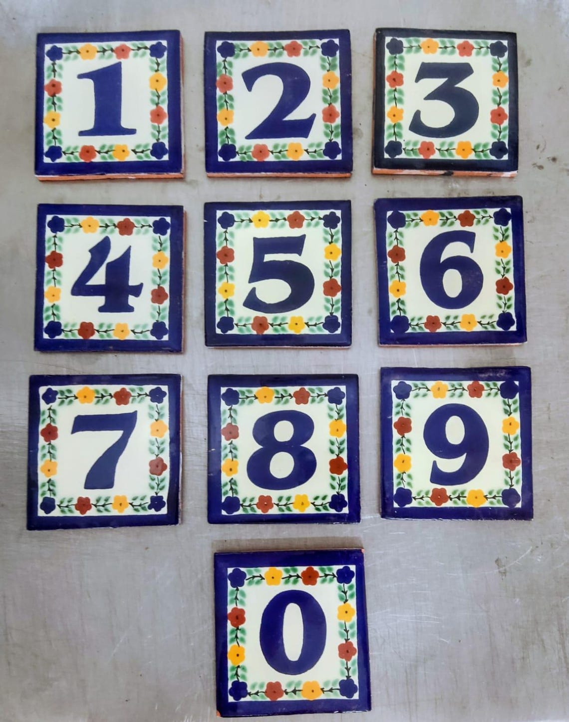 Iron Frame Vertical and 4 House Numbers 4x4 Hand Made Tile. Let Us Know ...