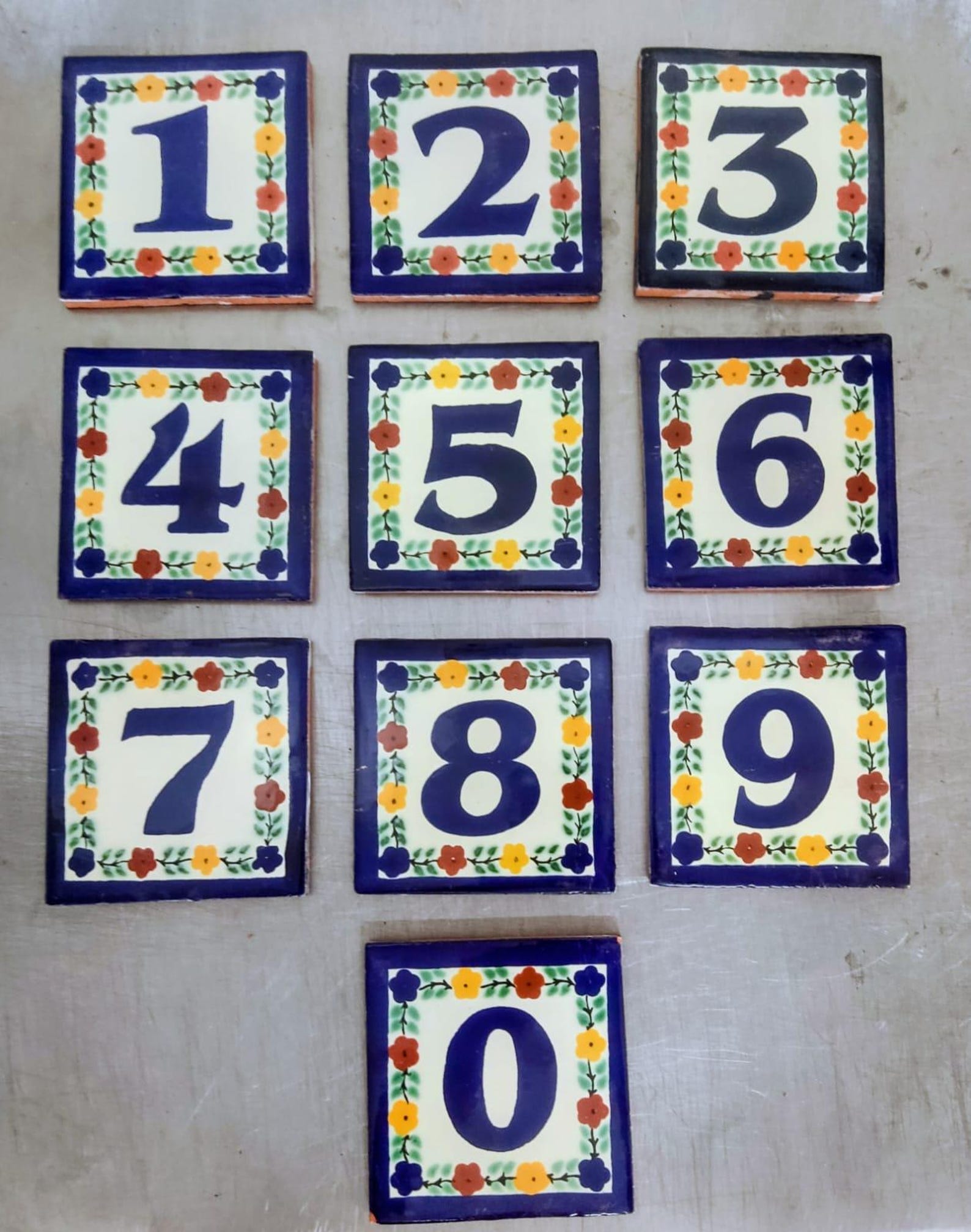 Iron Frame Vertical and 4 House Numbers 4x4 Hand Made Tile. Let Us Know ...