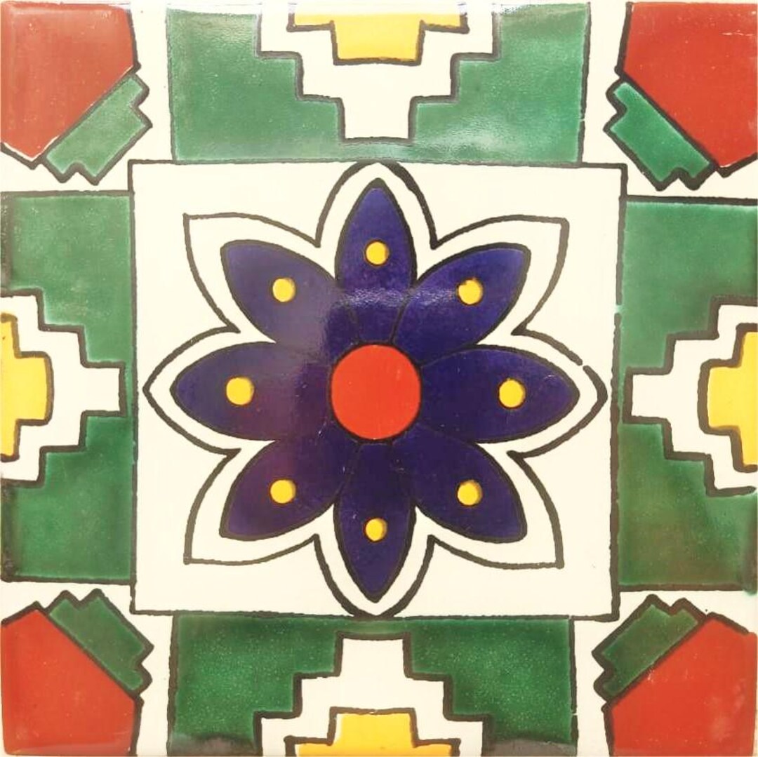 40 Tiles 6x6 Inch Mexican Tile Ceramic Handmade Talavera Spanish ...