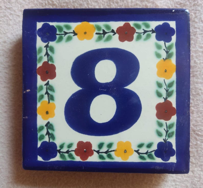 House Number 4x4 Hand Made Tile. Get the Ones You Need !!!! - Etsy