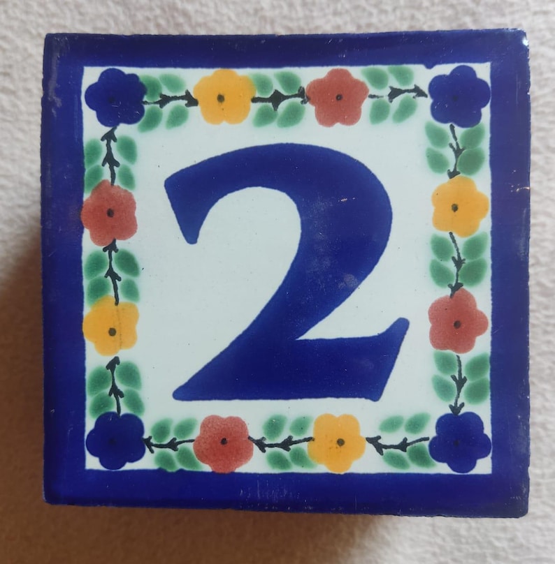 House Number 4x4 Hand Made Tile. Get as Many Digits You Need !!!! - Etsy
