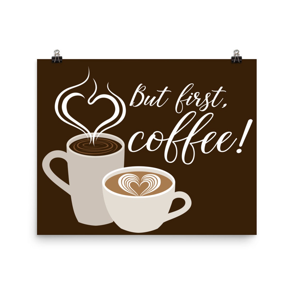 Coffee Sign Funny but First Coffee Art Print - Etsy