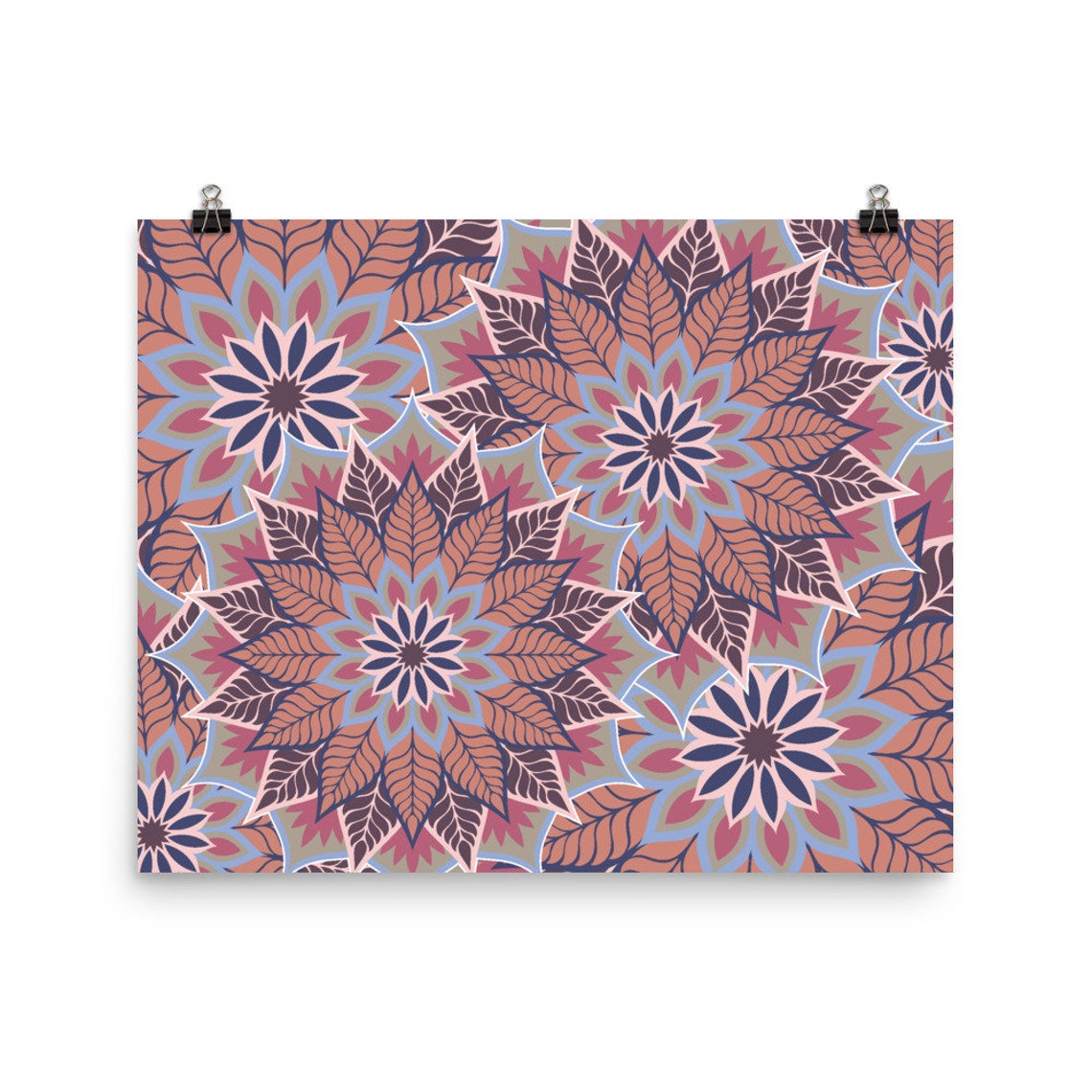 Rose Gold Mandala Art Print Geometric Boho Dorm Room Decor - Etsy