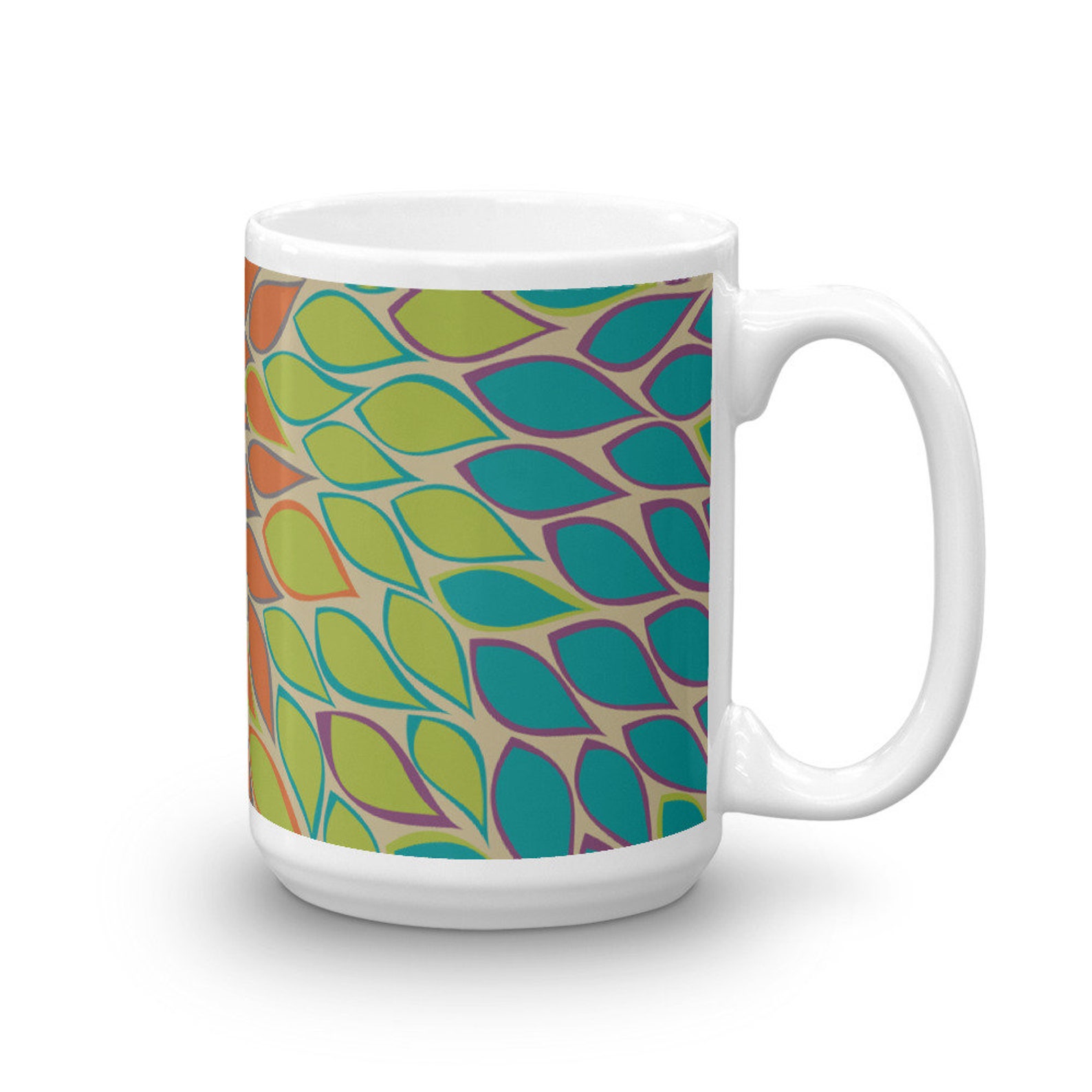 Geometric Mug Coffee Gift Autumn Kitchen Decor Fall - Etsy