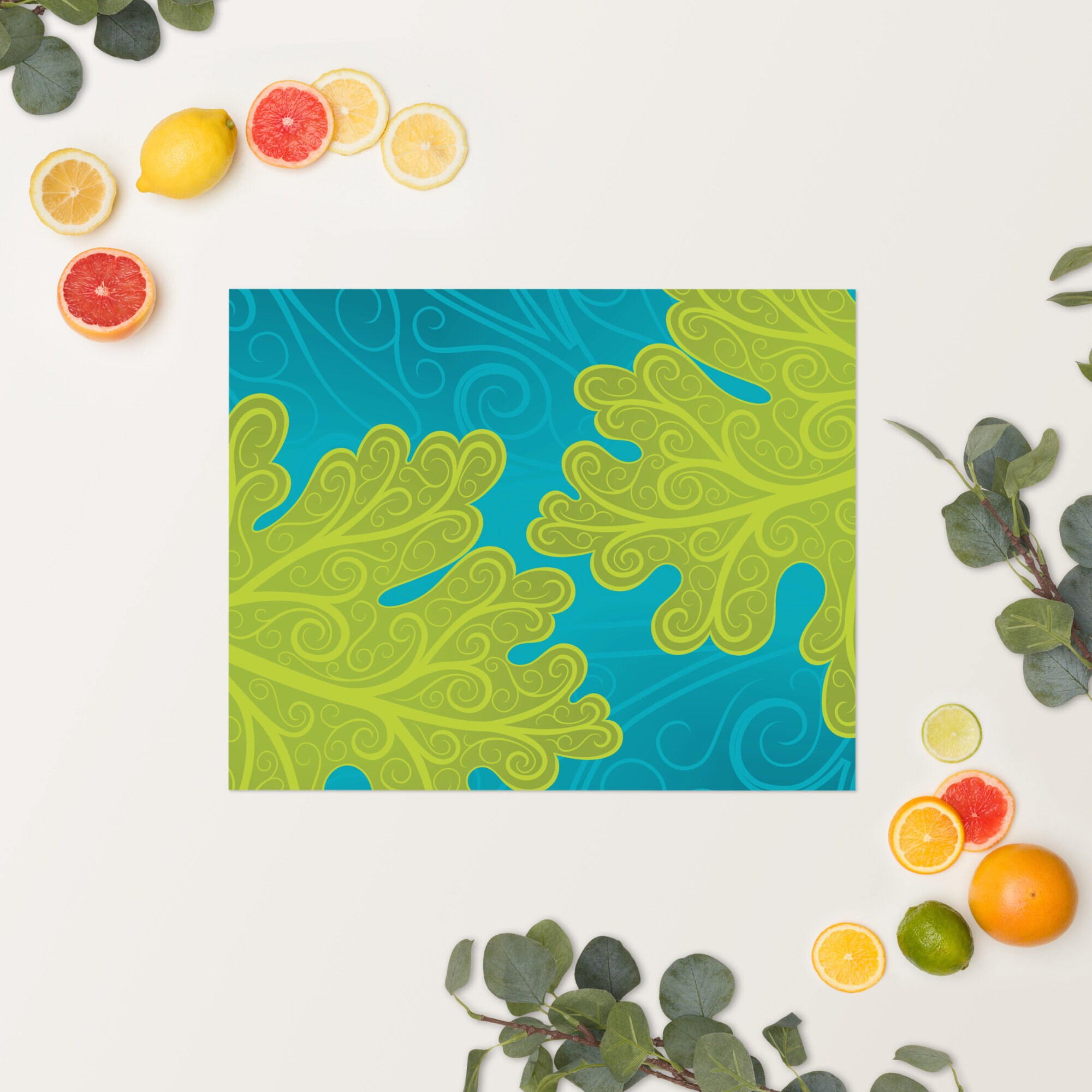 Oak Leaf Poster Summer Home Decor Botanical Print Art - Etsy