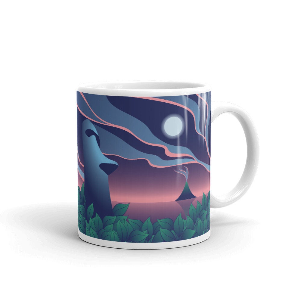 Moai Mug Tiki Bar Kitchen Decor Coffee Cup Pop Art Tropical - Etsy