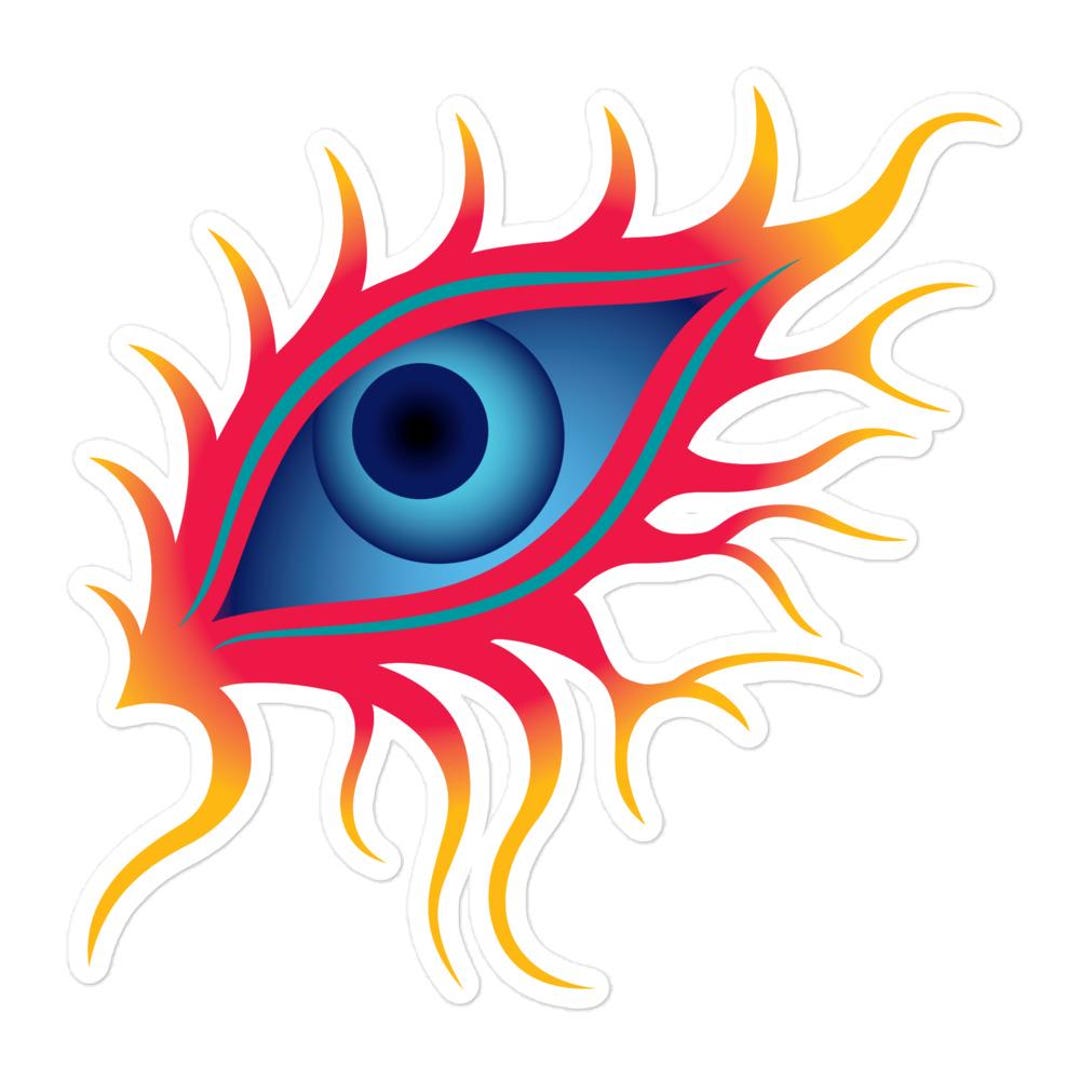 Evil Eye Vinyl Decal, Psychedelic Art Sticker, Waterproof Sticker for ...