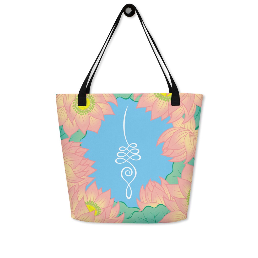 Unalome Eco Friendly Shopping Bag, Zen Lotus Flower Tote, Weekender ...