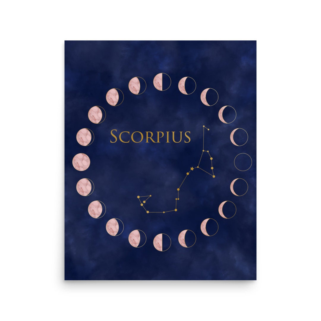 Scorpio Zodiac Astrology, Boho Home Decor, Moon Phase and Constellation ...