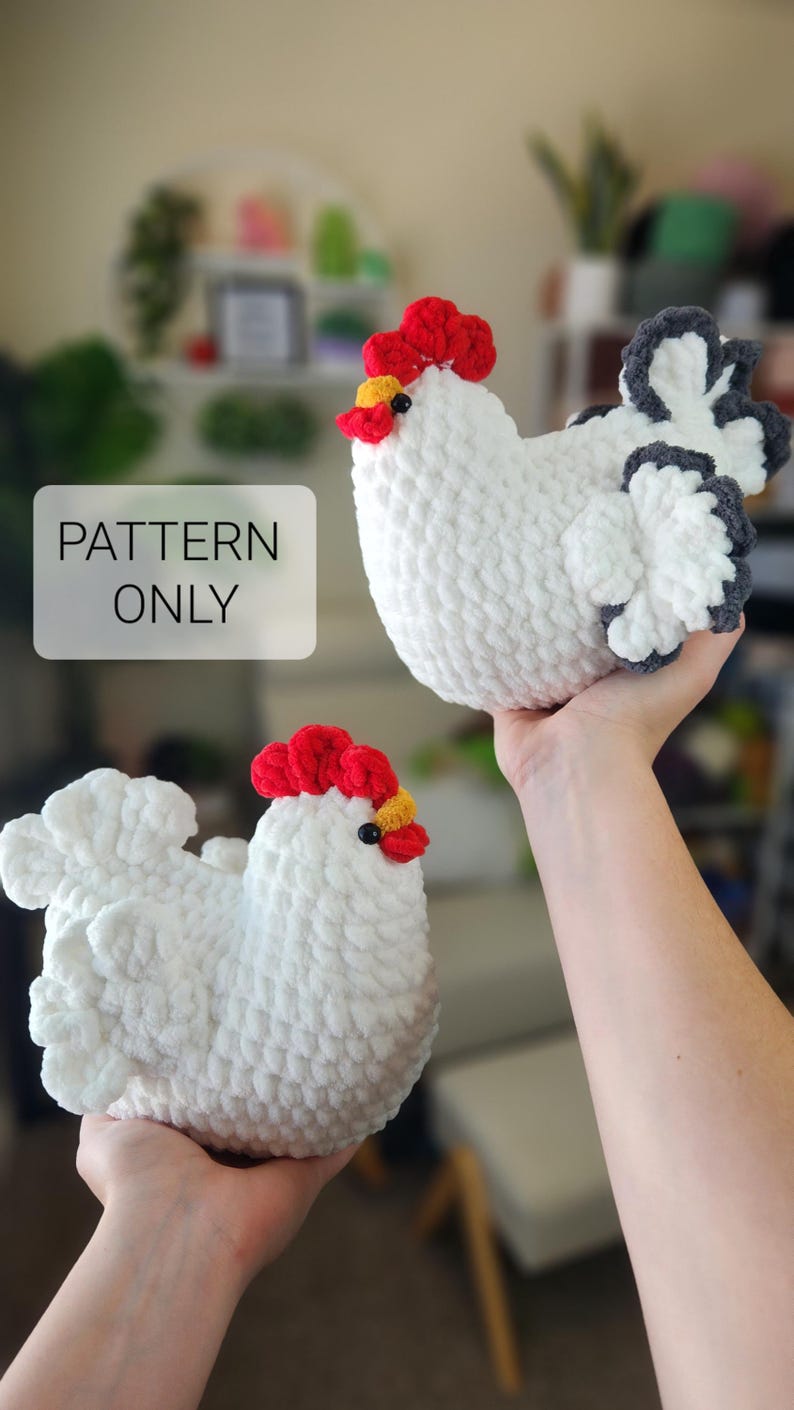 3 Chicken Variation Pattern, Egg and Nest Pattern Included - Etsy