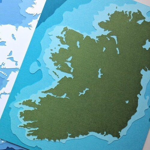 Ireland 8 X 10 Layered Papercut Art - Etsy