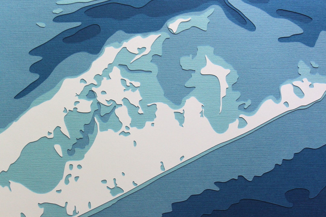 The Hamptons - Original 8 X 10 Papercut Art in Your Choice of Color - Etsy