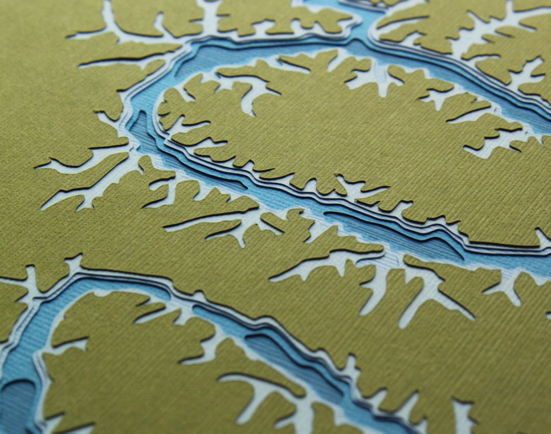 Lake of the Ozarks - Original 8 X 10 Papercut Art - Etsy