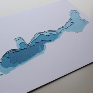 Geneva Lake - Original 8 X 10 Papercut Art in Your Choice of Color - Etsy