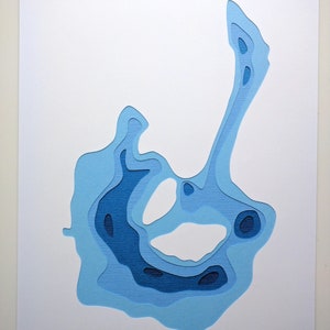 Lake of the Isles - Original 8 X 10 Papercut Art in Your Choice of ...