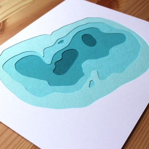 Lake Harriet - Original 8 X 10 Papercut Art in Your Choice of Color - Etsy
