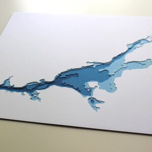 Lake Wisconsin - Original 8 X 10 Papercut Art in Your Choice of Color ...