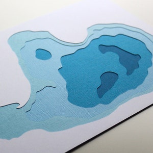 Lake Riley - Original 8 X 10 Papercut Art in Your Choice of Color - Etsy