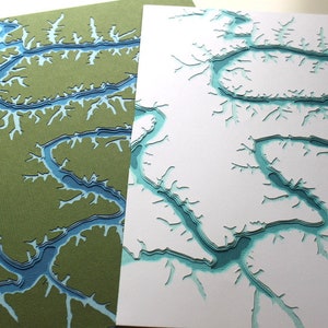 Lake of the Ozarks - Original 8 X 10 Papercut Art - Etsy