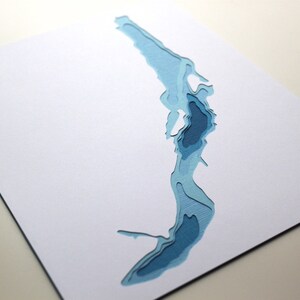 Lake Baikal - Original 8 X 10 Papercut Art in Your Choice of Color - Etsy