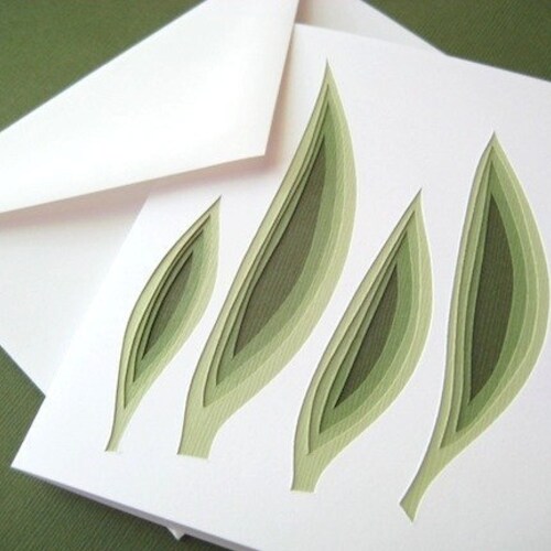 Retro Grass One Hand Cut Art Card - Etsy