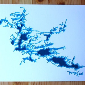 Rainy Lake - Original 8 X 10 Papercut Art - Etsy