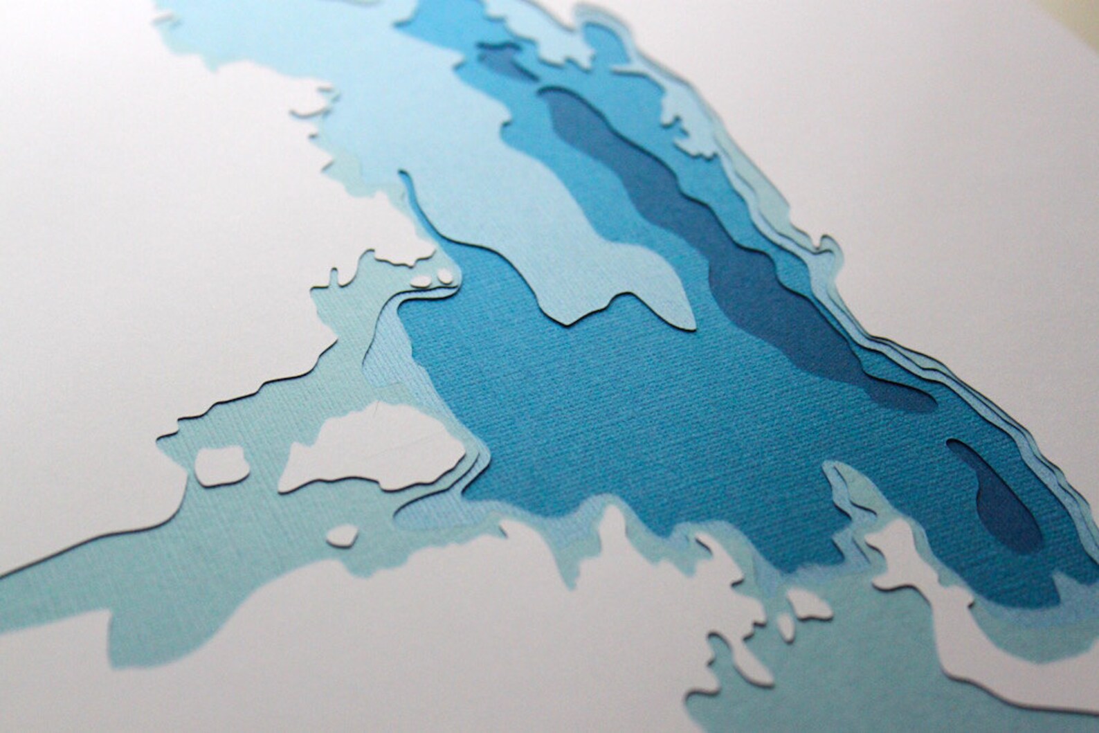 Flathead Lake Original 12 X 12 Papercut Art - Etsy