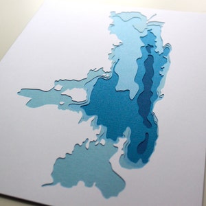 Flathead Lake - Original 8 X 10 Papercut Art - Etsy