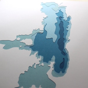 Flathead Lake - Original 12 X 12 Papercut Art - Etsy