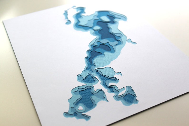 Gull Lake - Original 8 X 10 Papercut Art - Etsy