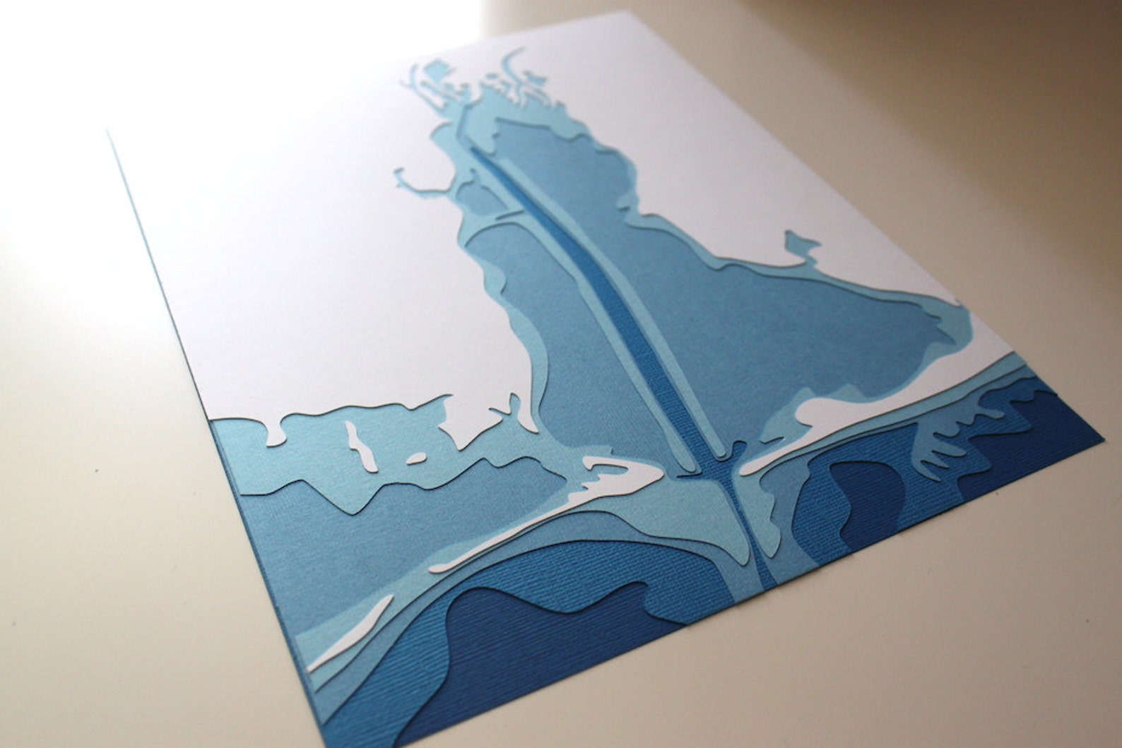 Mobile Bay Original 8 X 10 Papercut Art in Your Choice of | Etsy