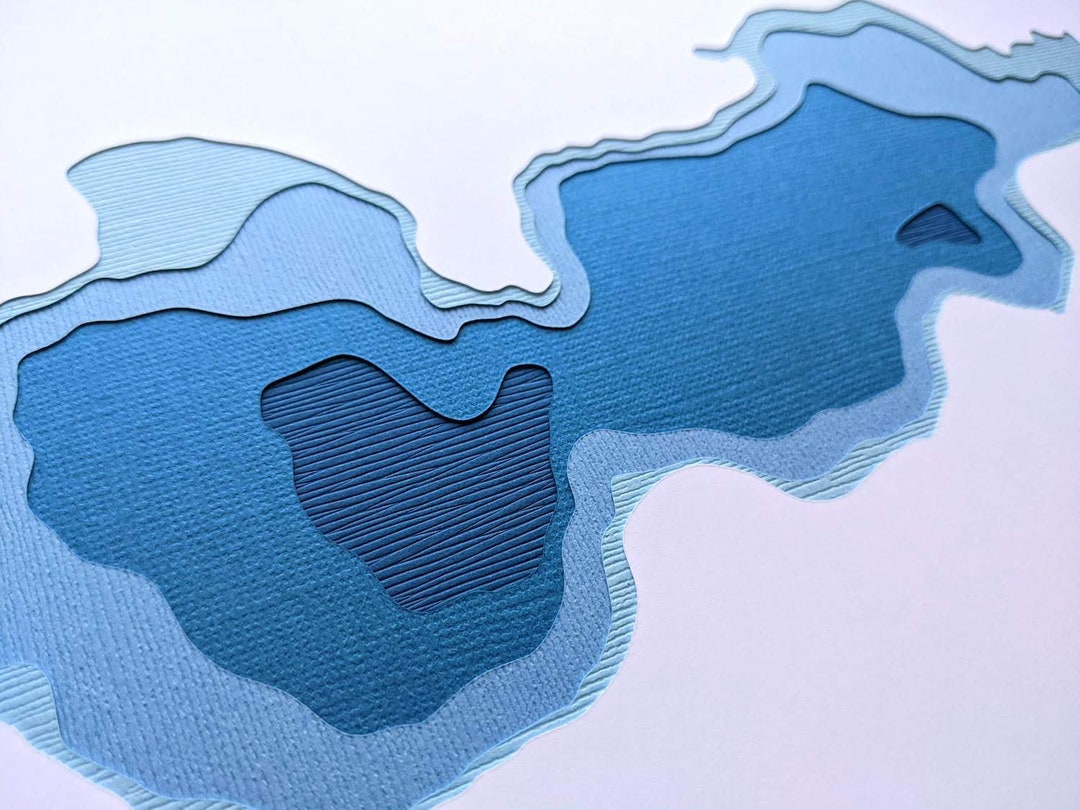 Long Lake - Original 8 X 10 Papercut Art in Your Choice of Color - Etsy