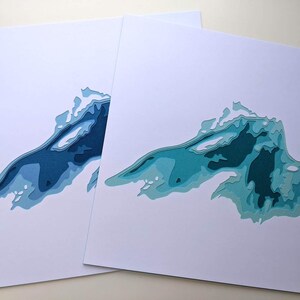 Lake Superior - Original 12 X 12 Papercut Art - Etsy