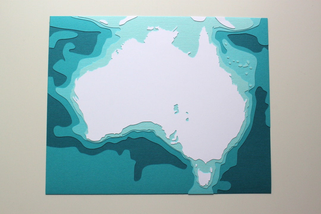 Australia - 8 X 10" Layered Papercut Art - Etsy