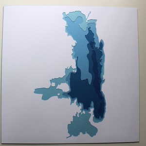Flathead Lake - Original 12 X 12 Papercut Art - Etsy