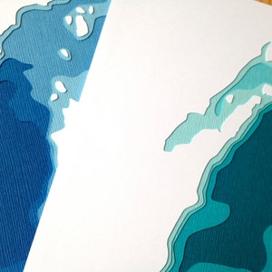 Lake Michigan - Original 8 X 10 Papercut Art - Etsy