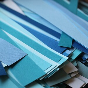 Large Box of Blue Paper Scraps - Etsy
