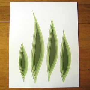 Retro Grass - Original Papercut (8 X 10) - Etsy