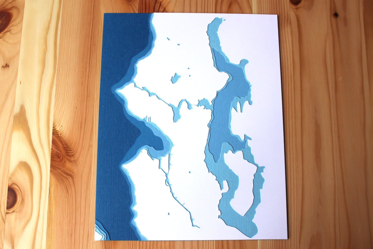 Seattle 8 X 10 Layered Papercut Art in Your Choice of Colors - Etsy