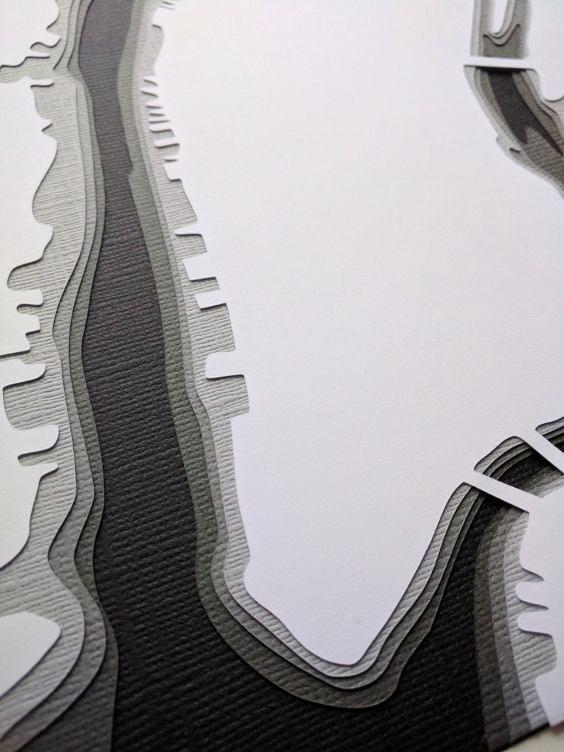 Manhattan- Original 8 X 10 Papercut Art in Your Choice of Color - Etsy