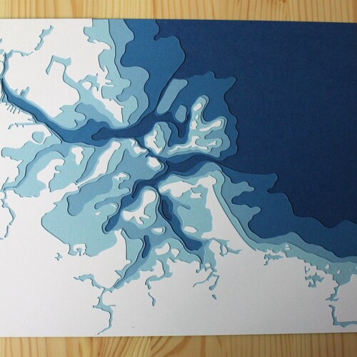 Seattle 8 X 10 Layered Papercut Art in Your Choice of Colors - Etsy