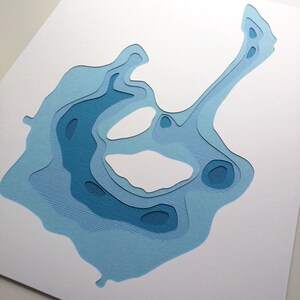 Lake of the Isles - Original 8 X 10 Papercut Art in Your Choice of ...