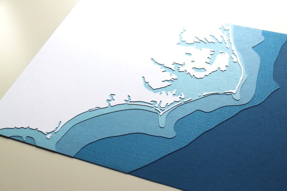 Outer Banks - Original 8 X 10 Papercut Art in Your Choice of Color - Etsy