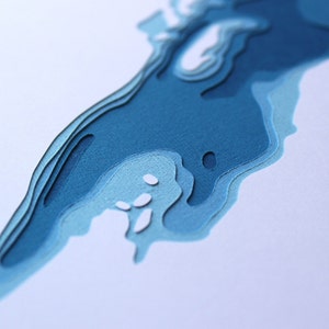 Lake Superior - Original 8 X 10 Papercut Art - Etsy