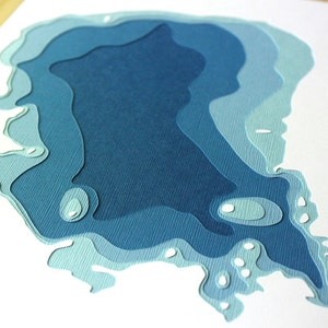 Mille Lacs Lake - Original 8 X 10 Papercut Art - Etsy